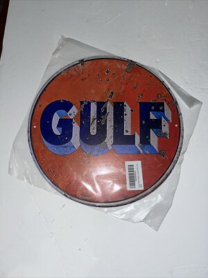 Gulf Gas Stations Tin Metal Sign Garage Mechanic Wall Art Man Cave ...