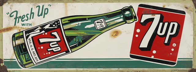 "FRESH UP WITH 7UP" ADVERTISING METAL SIGN | eBay