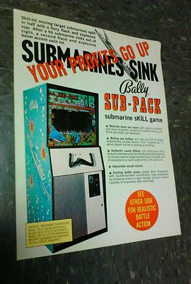 Bally SUB-PACK flyer- good original | eBay
