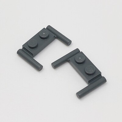 3839b LEGO Plate Mod 1x2 Handles Flat Ends Low Attachment DARK BLUISH ...