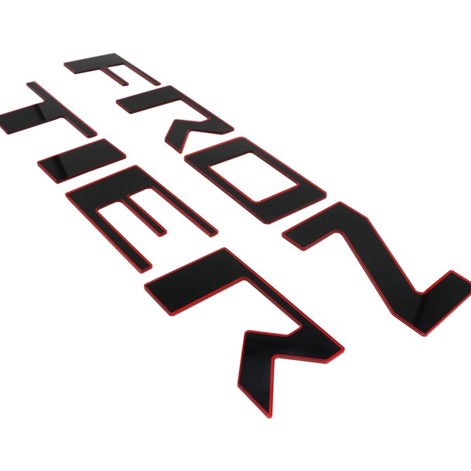 Tailgate Raised Letters for NISSAN FRONTIER 2022 2023 2024 Red Outline ...