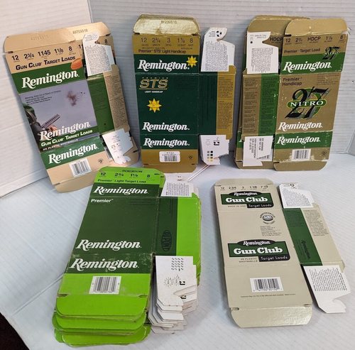 Box Lot 47 Empty Remington Shotgun Shell Boxes 5 Different Kinds Gun ...