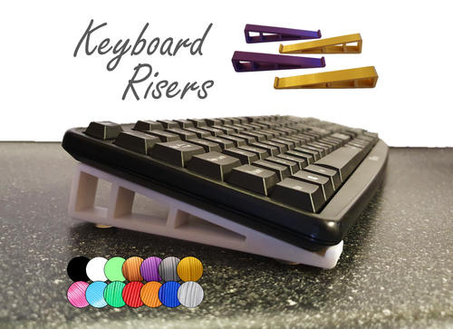 Keyboard Riser - Ergonomic Angled Riser / Stand - 3D Printed - Multiple ...