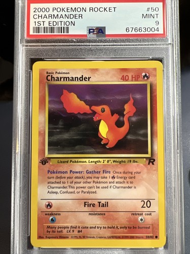 2000 Pokemon Rocket #50 - Charmander - Mint - 1st Edition - PSA 9! | eBay