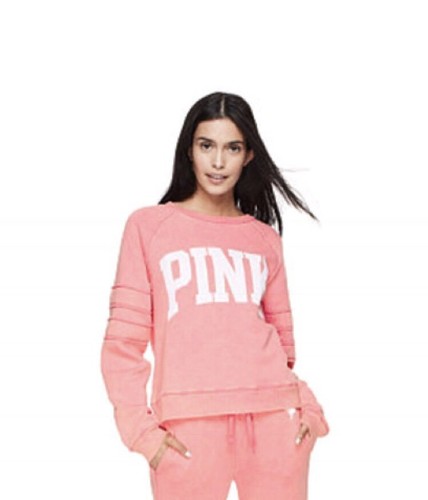 NEW Victoria's Secret PINK University Relaxed Fit XS Crew in Tropical ...
