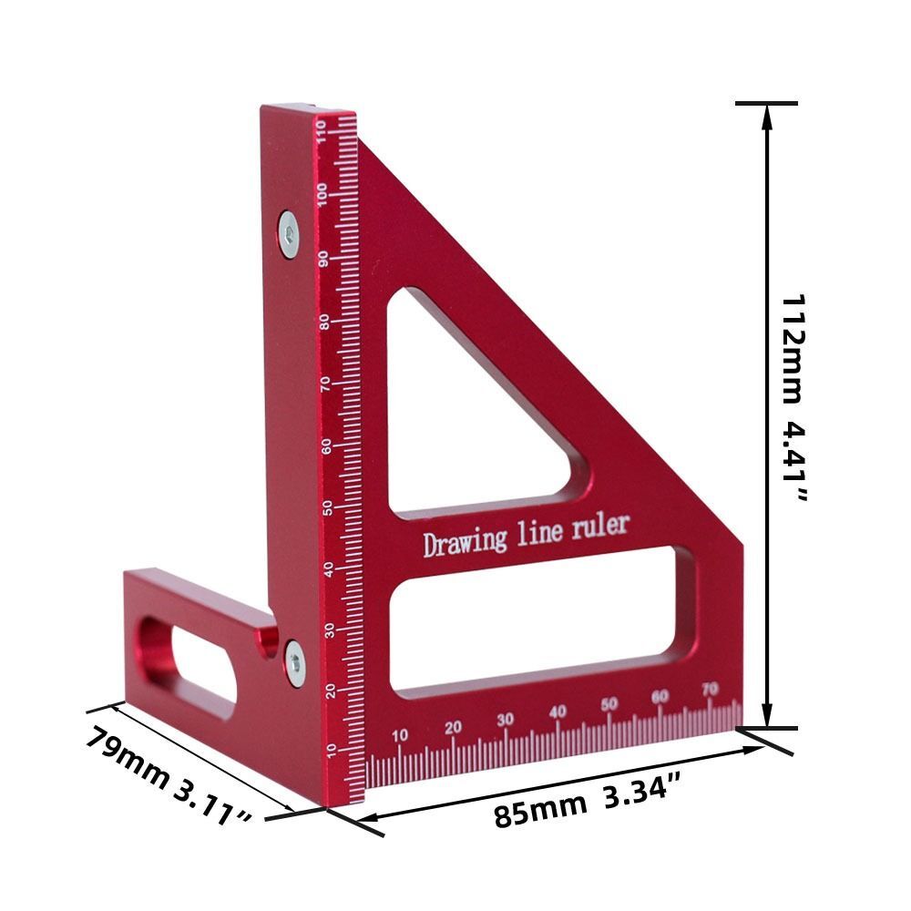 Alloy Measuring Tool Woodworking Miter Triangle Ruler Square Protractor ...
