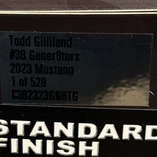 Todd Gilliland Autographed 2023 Gener8tor 1:24 Nascar Diecast With COA ...