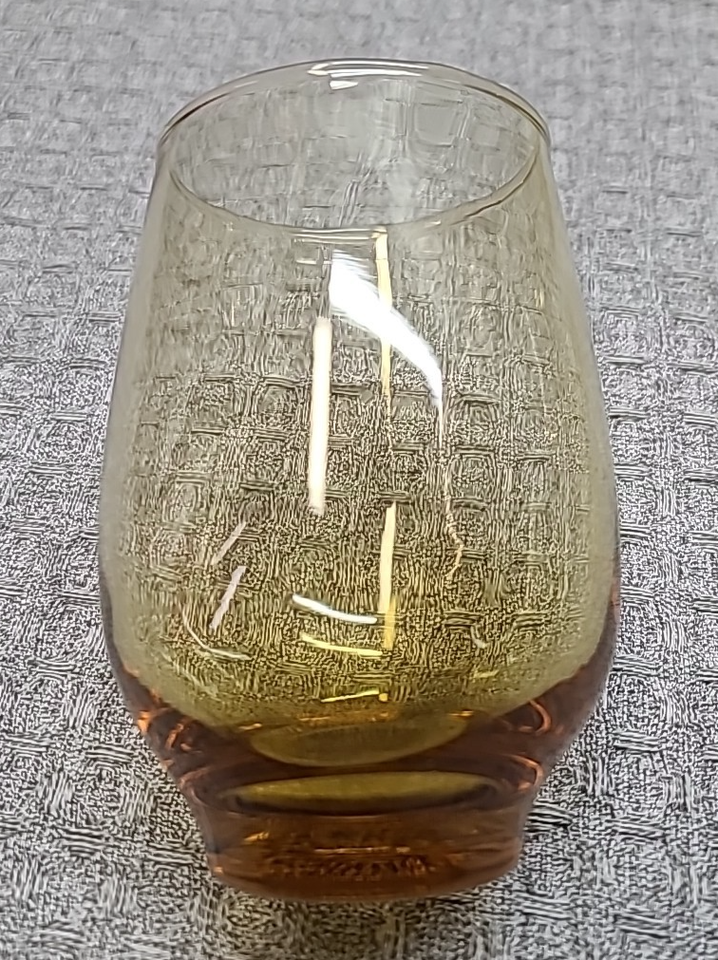 6 Vintage Libbey Tempo Amber Roly Poly Drink Juice Glasses glasses 2 sizes | eBay