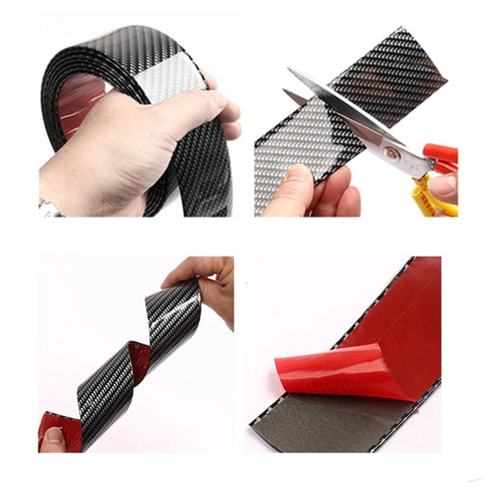 Auto Stickers Accessories Carbon Fiber Vinyl Car Scuff Plate Door Sill ...