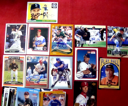 AUTOGRAPHED BASEBALL CARDS LOT of 40 from the 2000s - MINT Guaranteed ...