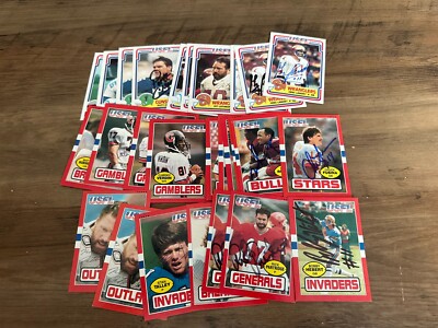 1984 1985 Topps USFL Signed United States Football League Autograph ...