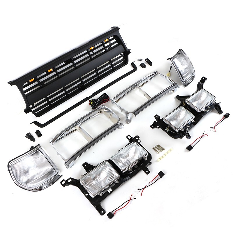 Front Grille & Head Lamp Surround Chrome Brackets Fit For LandCruiser ...
