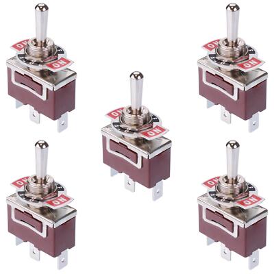 5 x On-Off-(on) Momentary Toggle Switch 12mm SPDT 15A 250VAC | eBay