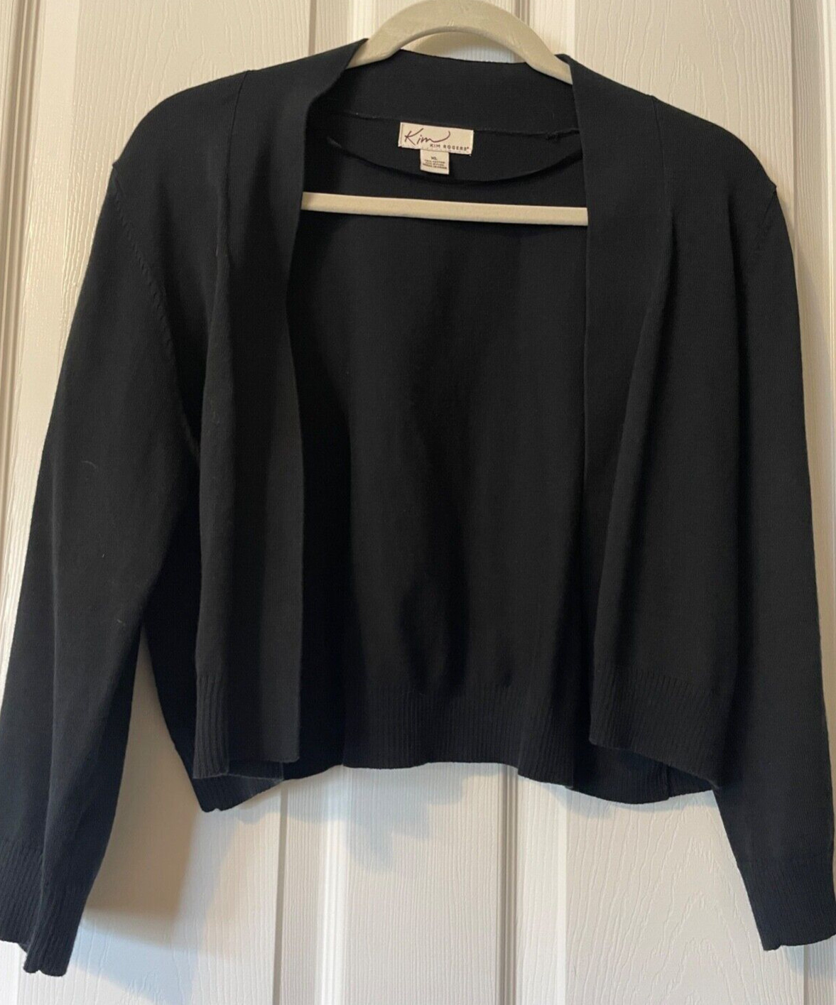 KIM ROGERS "KIM" beautiful black long sleeve short w… - Gem