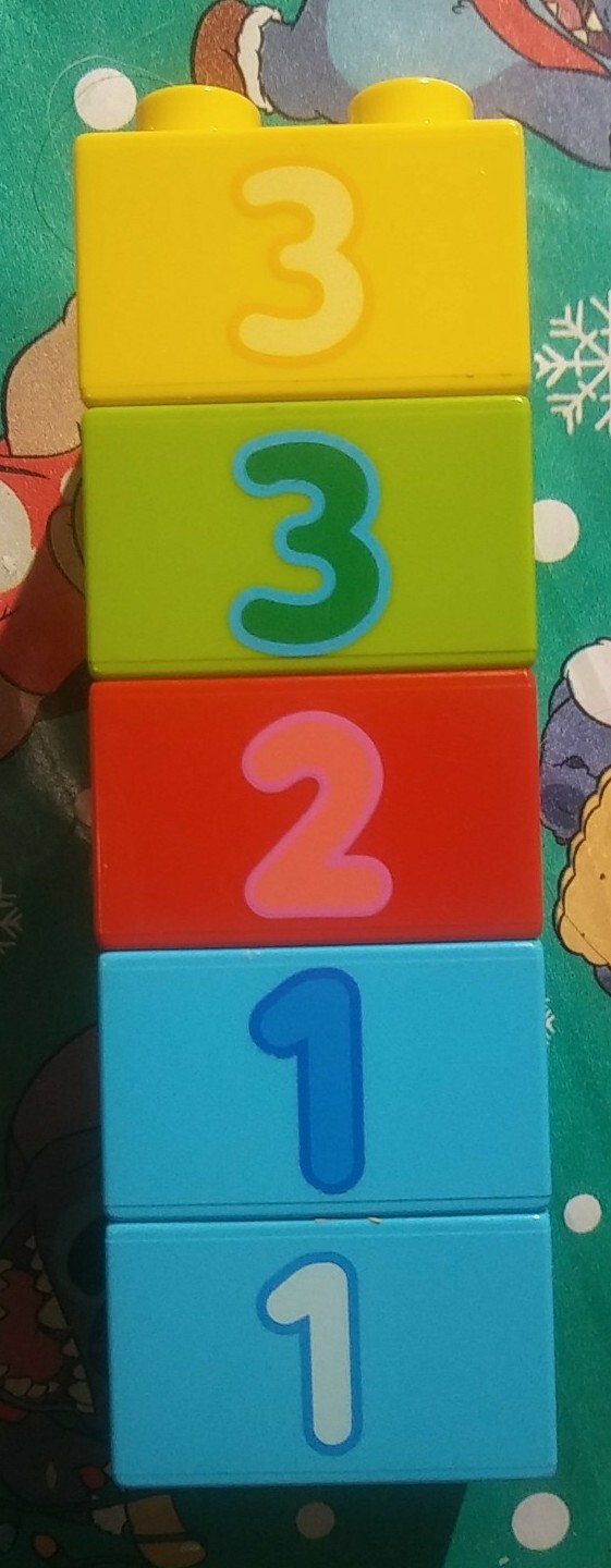 Lego DUPLO NUMBER BLOCKS BRICKS LOT 1 1 2 3 3 Incomplete | eBay