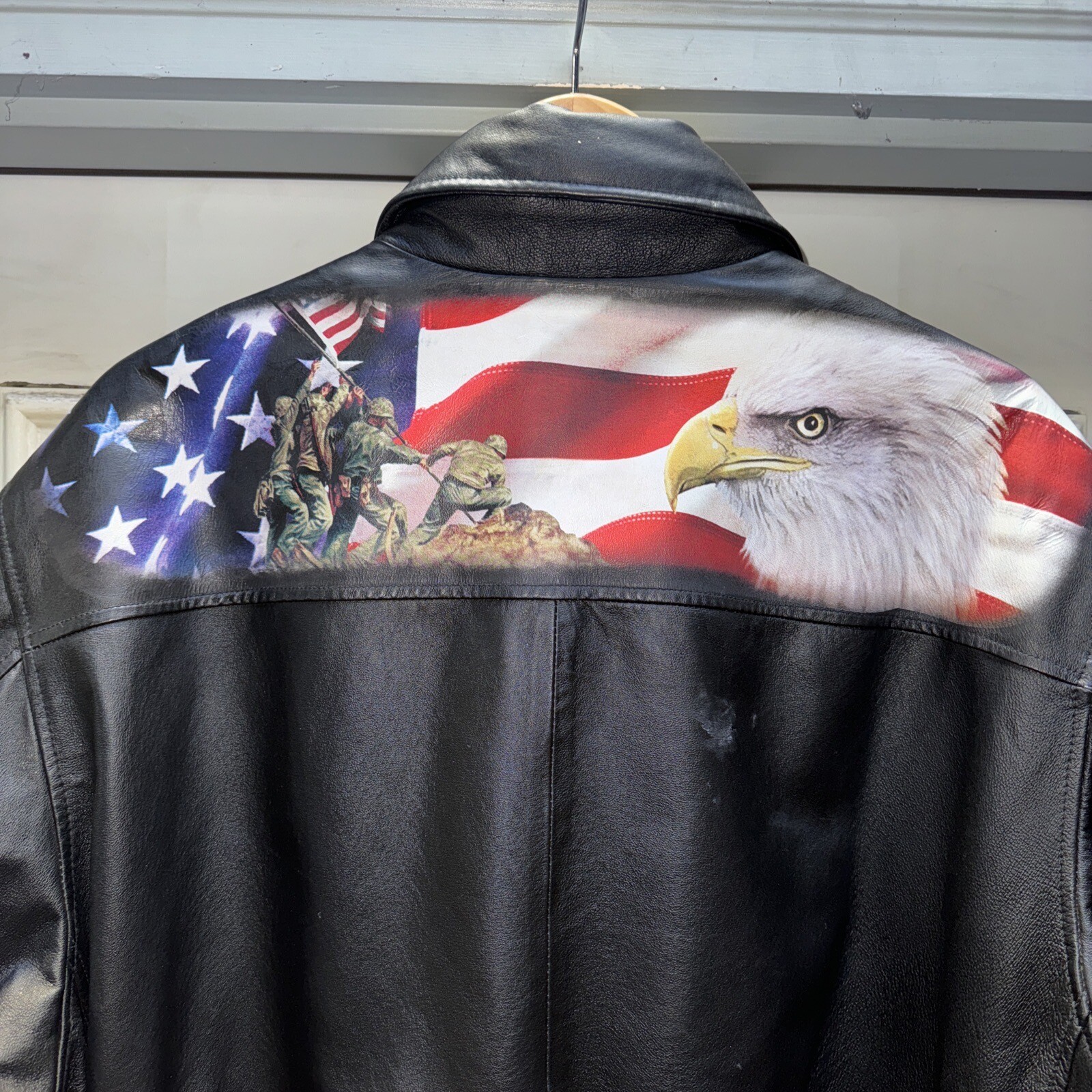 Vintage Marine Corps Bradford Exchange Leather Jacket… - Gem