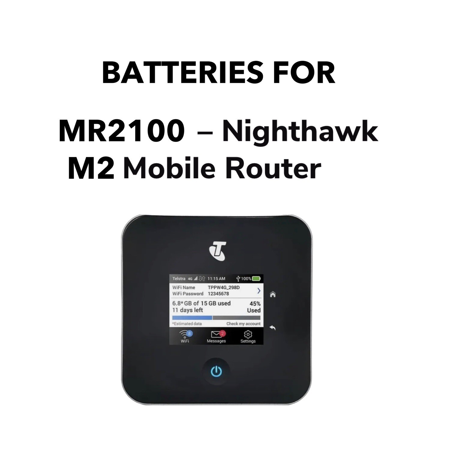 W10A Battery For Telstra Netgear Nighthawk M2 MR2100 | 308-10077-01 W ...