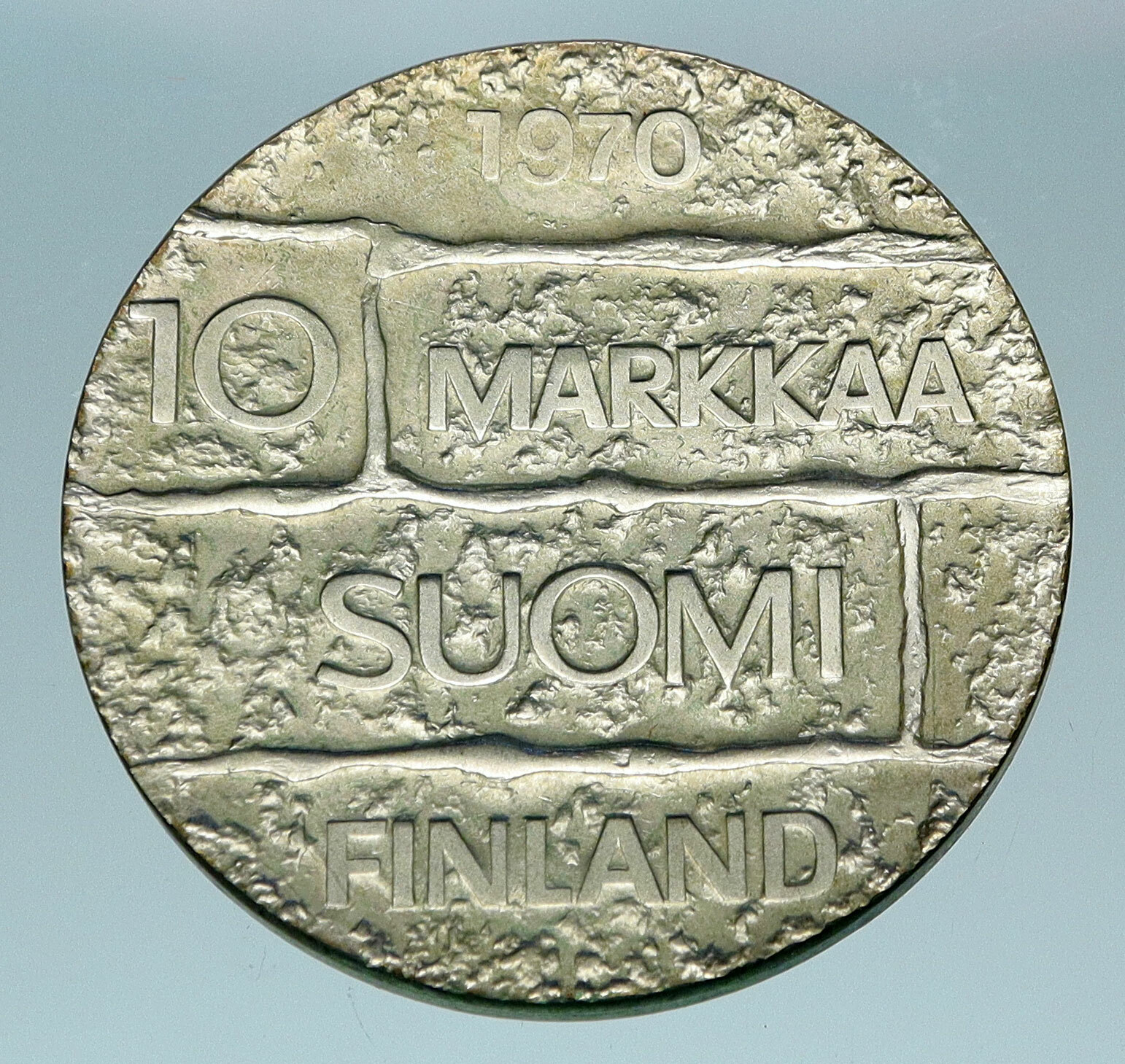 1970 FINLAND President Paasikivi Genuine Silver 10 Markkaa Finnish Coin ...