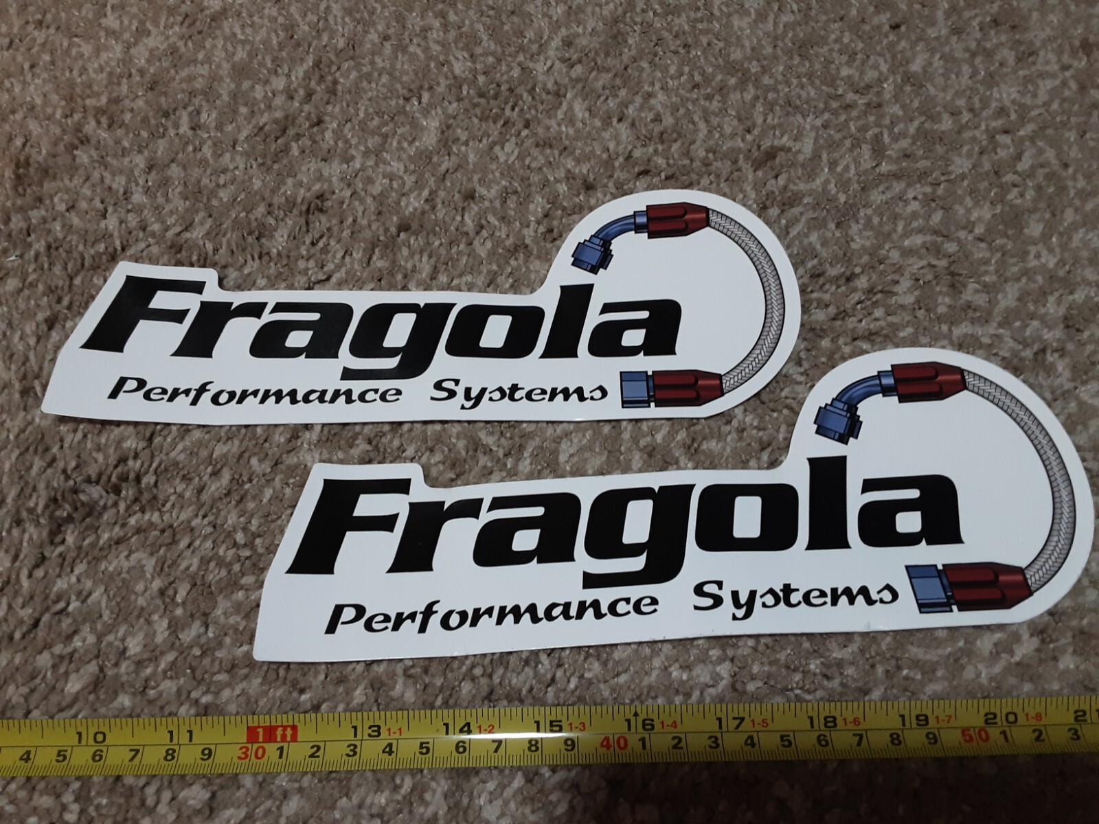 Lot of 2 Fragola Fittings Racing Decals Stickers Nascar NHRA PDRA ...