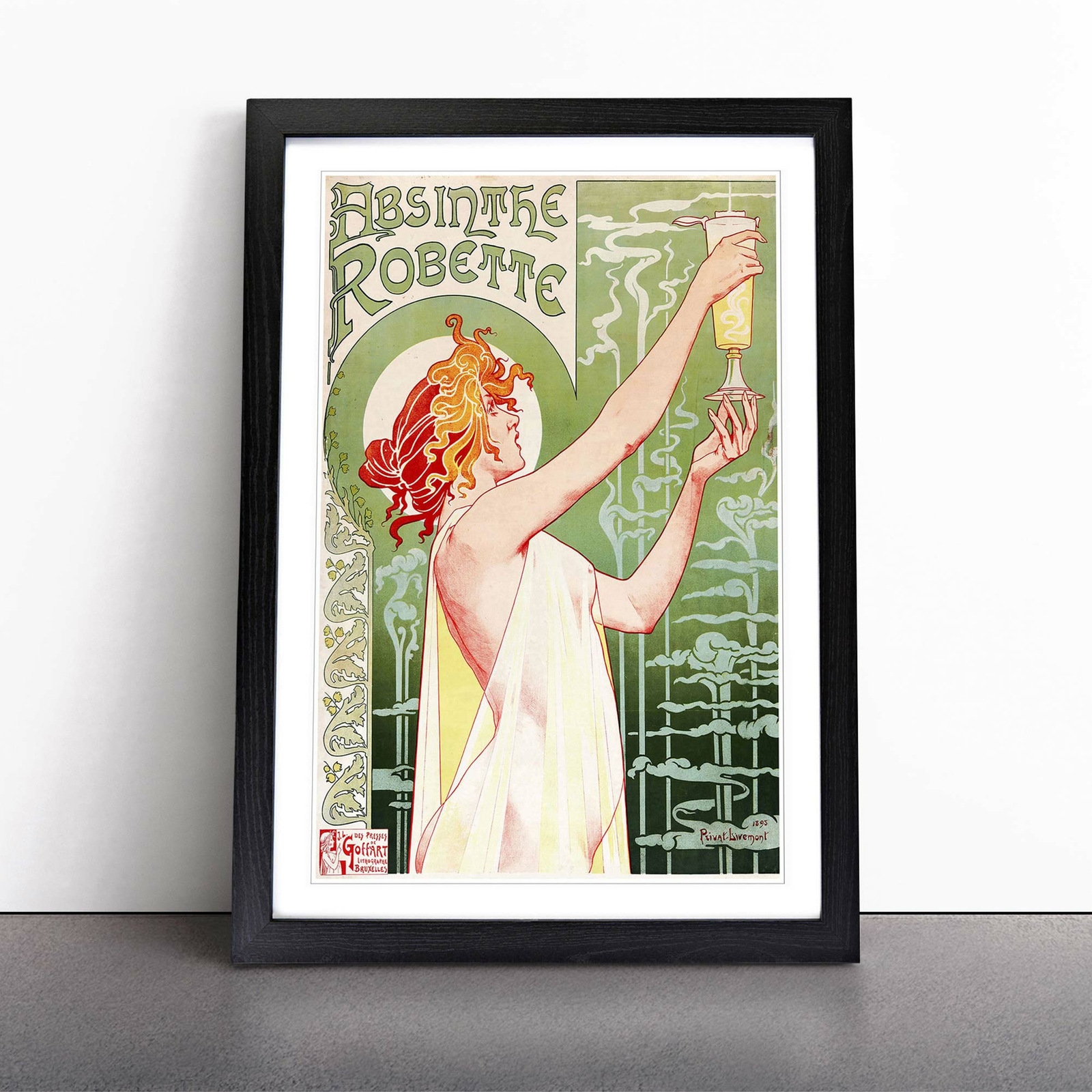 Alphonse Mucha Absinthe Robette Wall Art Print Framed Canvas Picture ...