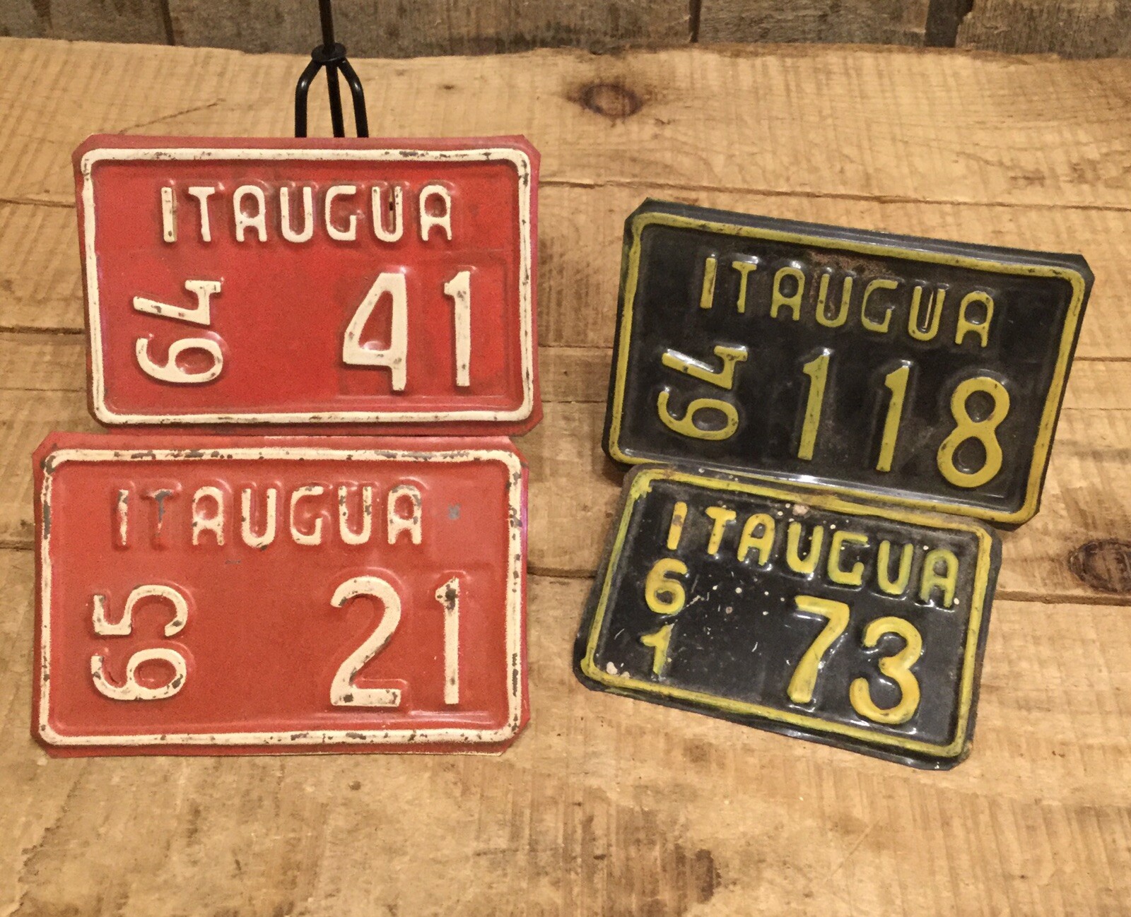 Lot Of 4 Vintage RETIRED 1960s Colorful ITAUGUA Paraguay License Plates ...