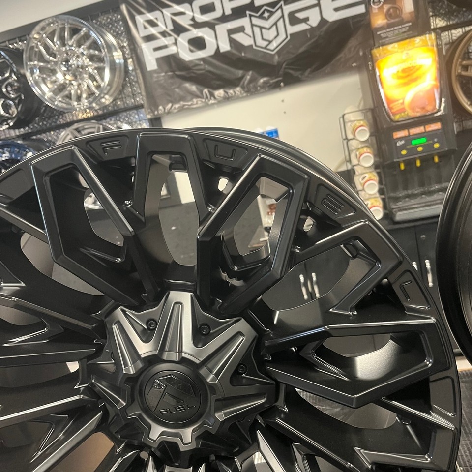 4 Fuel Offroad Strike FC865 22" Black Wheels Rims 6x5.5 22x10 Chevy GMC ...