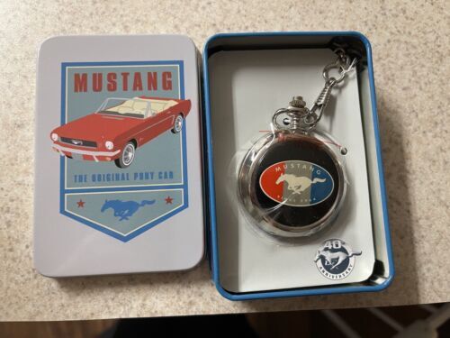 Vintage Ford Mustang Logo Pocket Watch Special 40th Anniversary | eBay