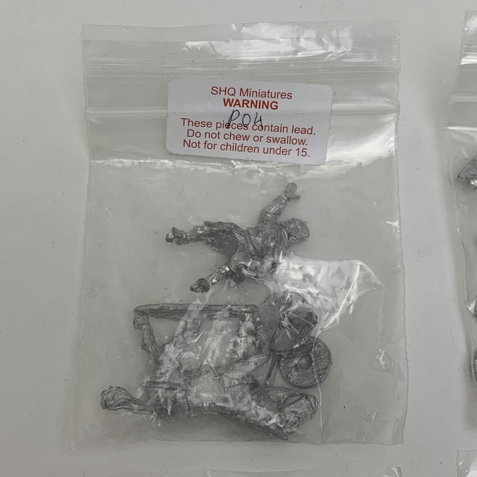 12x SHQ Miniatures + Horse - Metal Unpainted War Battle Military 20mm ...