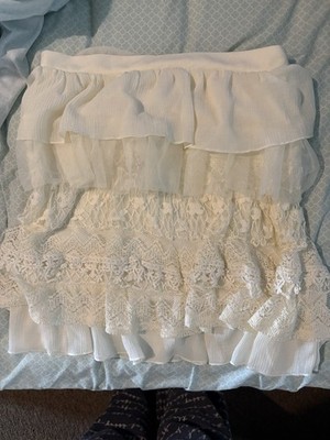 Disney D Signed Girls White Lacey Skirt Size L 14/16 | eBay