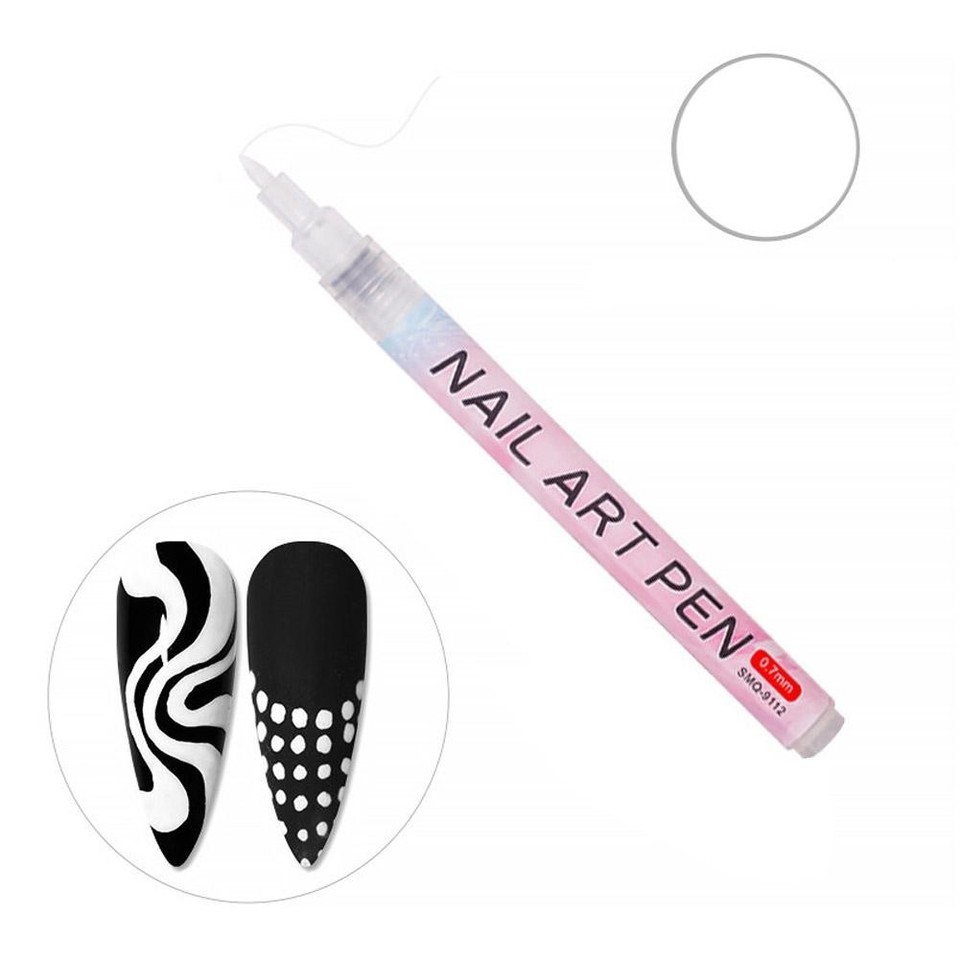 12X Nail Art Pen Marker Set 0.5mm Extra Fine Tip Graffiti Embelli ...