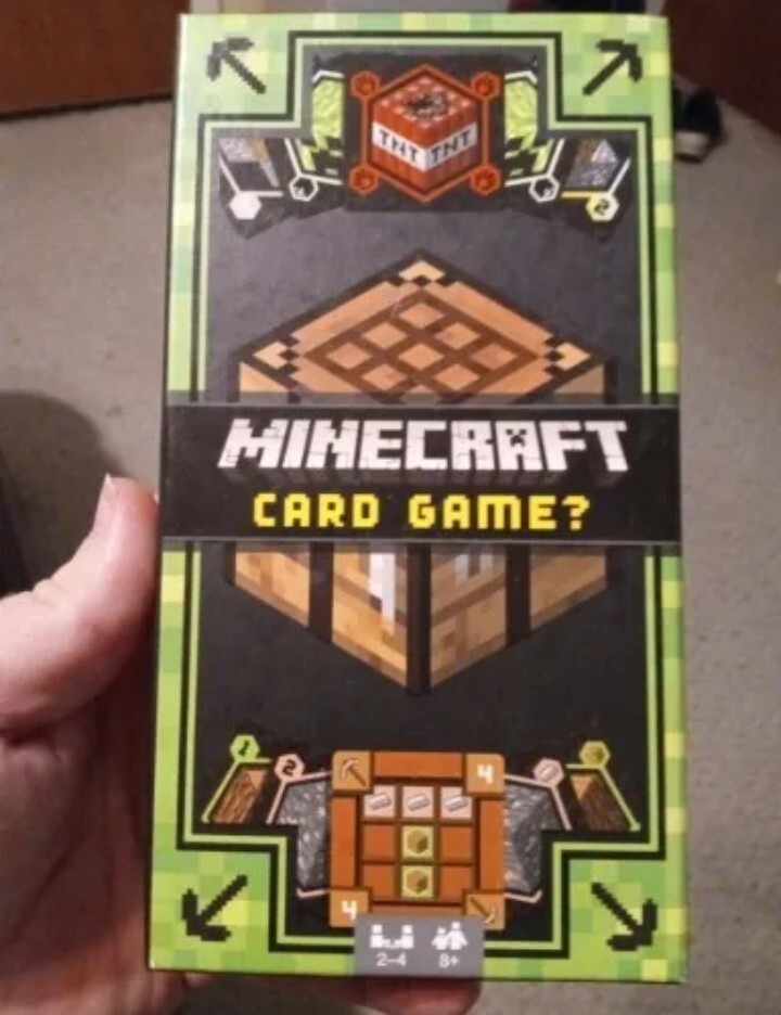 Minecraft Card Game 2-4 Players Based on Video Game Mattel EUC Missing ...