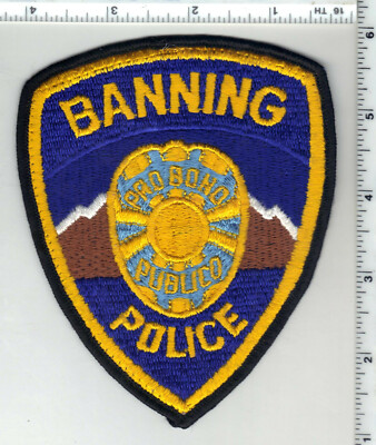Banning Police (California) 3rd Issue Uniform Take-Off Shoulder Patch ...