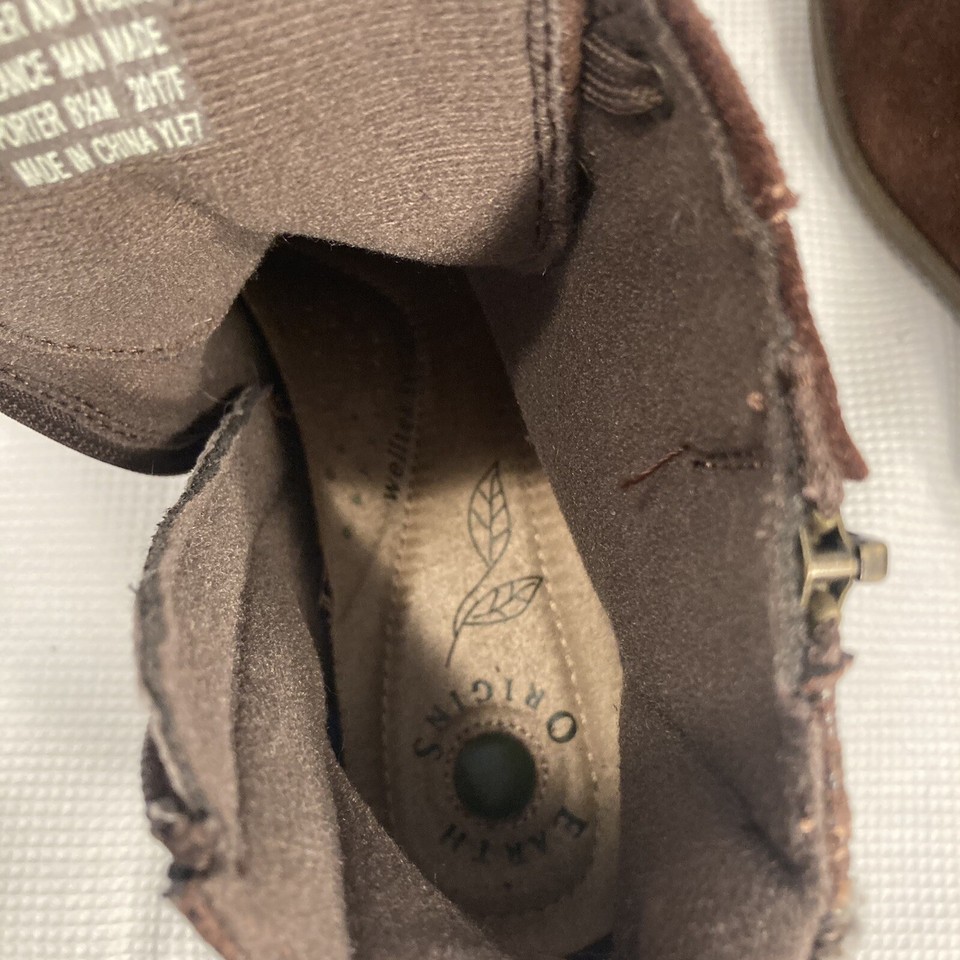 Earth Origins Boots Leather Ankle Booties Womens 8.5 M Shoe size | eBay