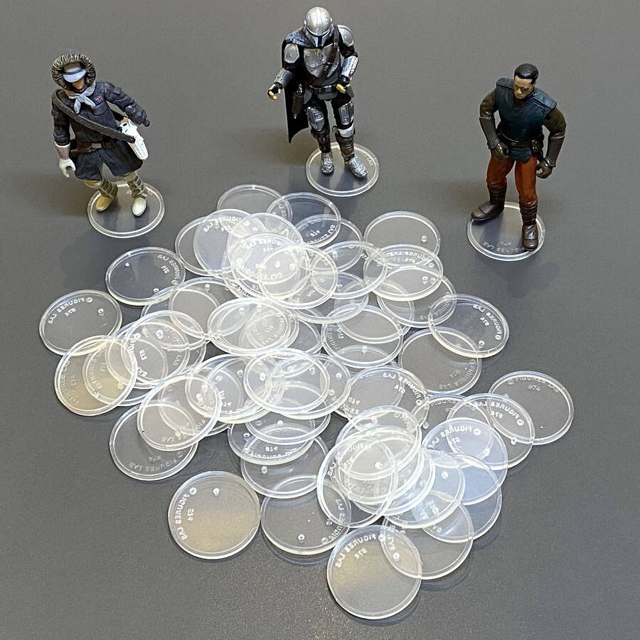60PCS Clear Action Figure Stands Base Fits For 3.75'' Modern Clone Wars ...