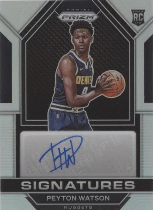2022-23 Panini Prizm - Rookie Signatures Peyton Watson #RSI-PWS Silver ...