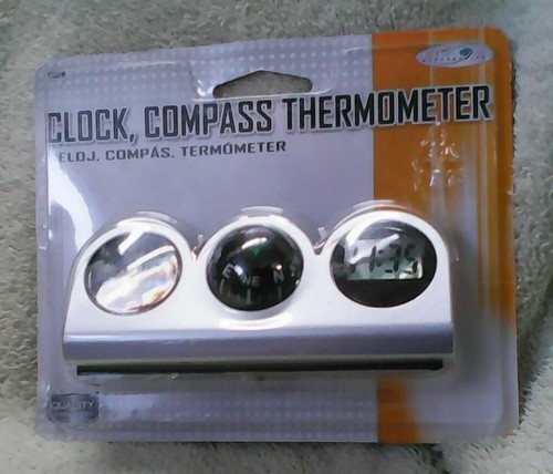 NEW Custom Accessories Vehicle Clock, Compass, & Thermometer Combo ...