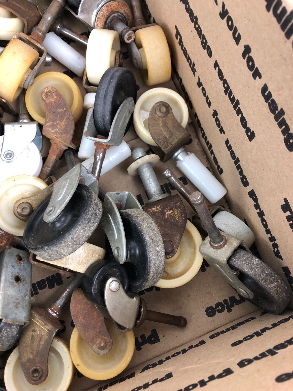 LOT OF 30+ SWIVEL FURNITURE CASTERS Steampunk Art - FSTSHP | eBay