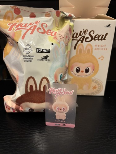 AUTHENTIC POP MART LABUBU The Monsters Have A Seat Vinyl Plush DADA ...