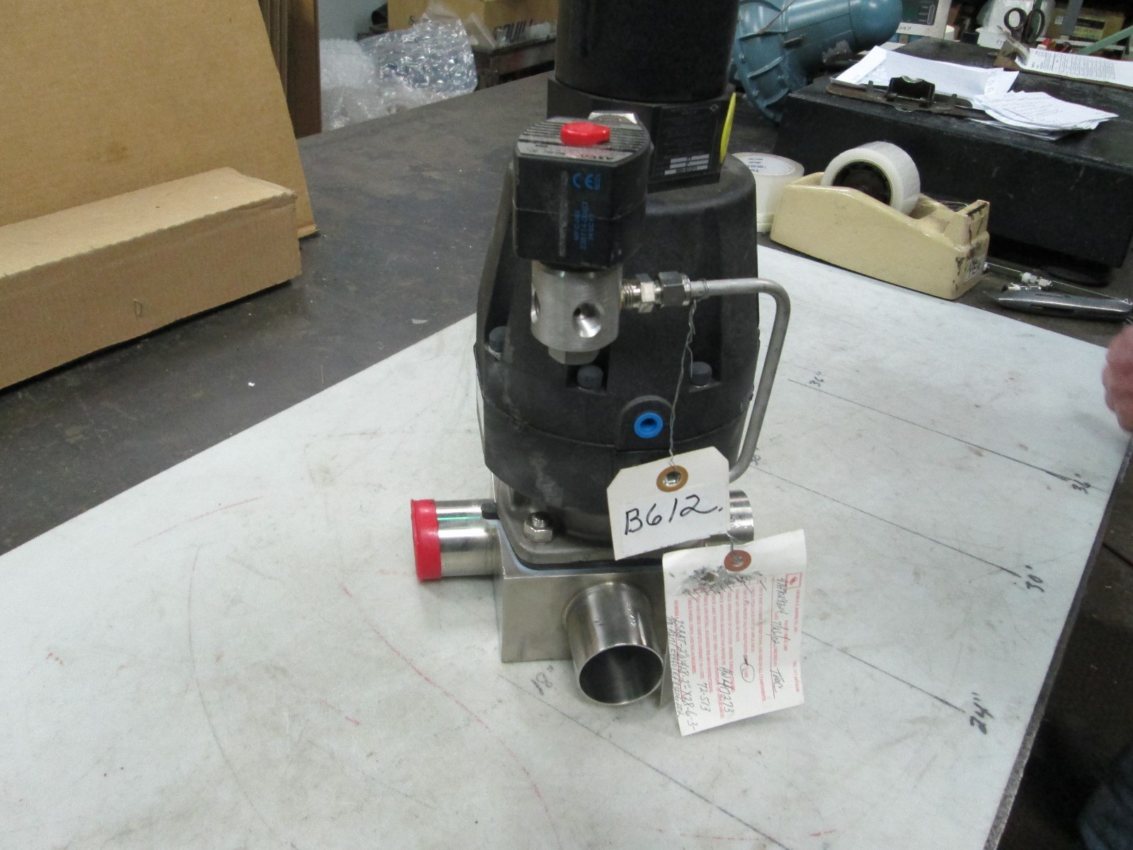 ITT Pureflow S/S Sanitary 3-Way Dia Valve W/Act #2-W-428-6-TM-31-A217 2 ...