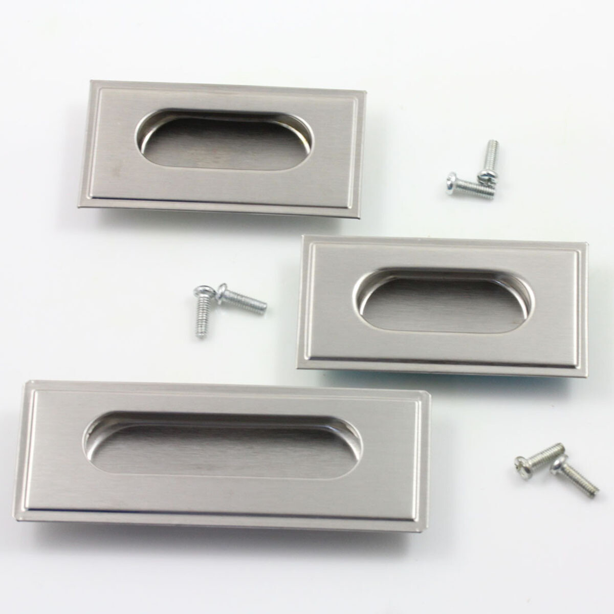 STAINLESS STEEL RECESSED HANDLES DRAWER CABINET SLIDING UK | eBay UK