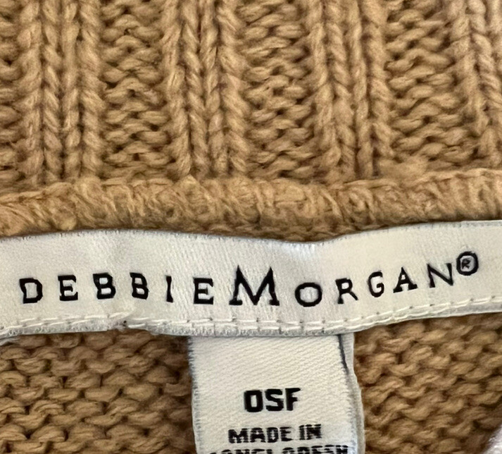 NWT Debbie Morgan poncho cape camel tan 3B collar one size | eBay