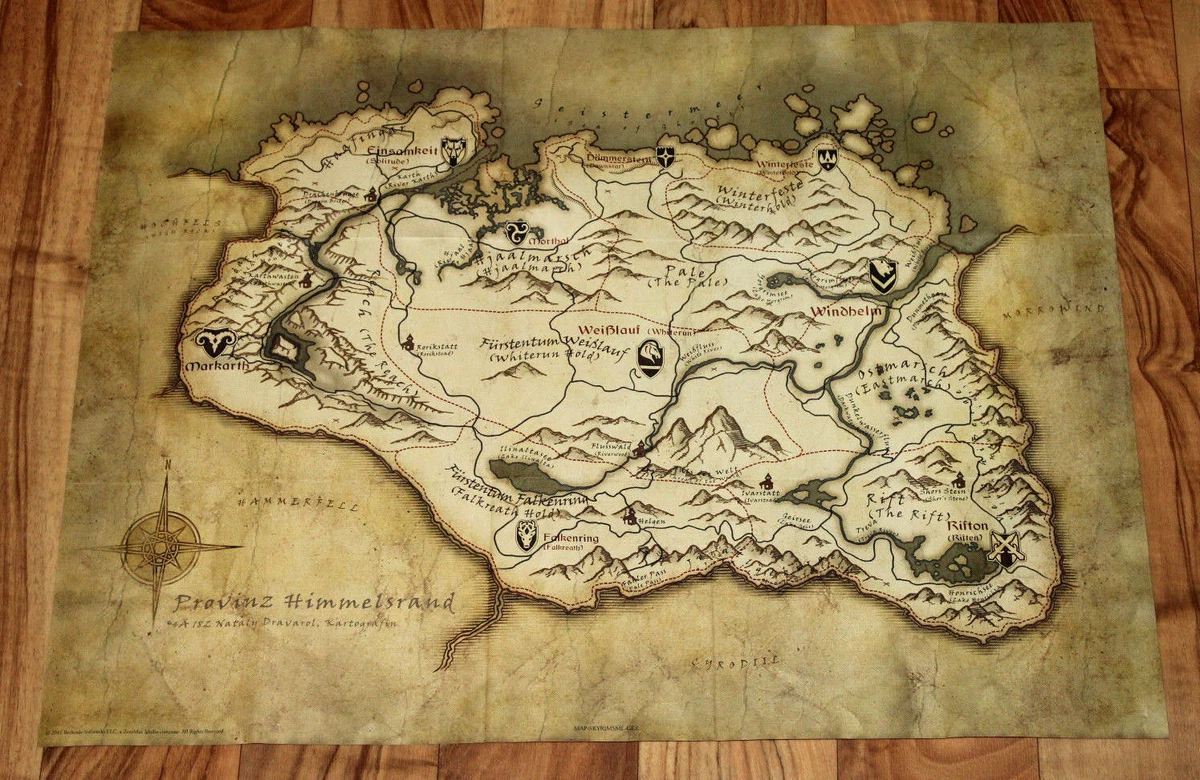 Elder Scrolls Online Skyrim Map