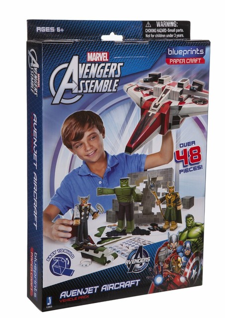 Marvel Avengers Assemble Avenjet Aircraft Blueprints Paper Craft for ...