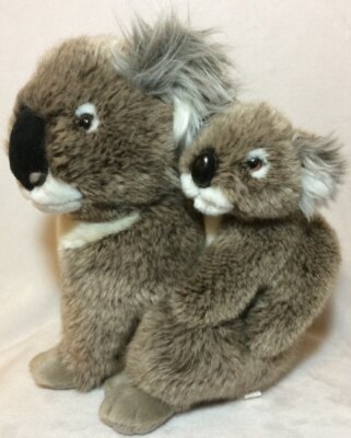 Realistic Koala with Baby Plush Stuffed Animal Toy by Korimco 11.5 ...