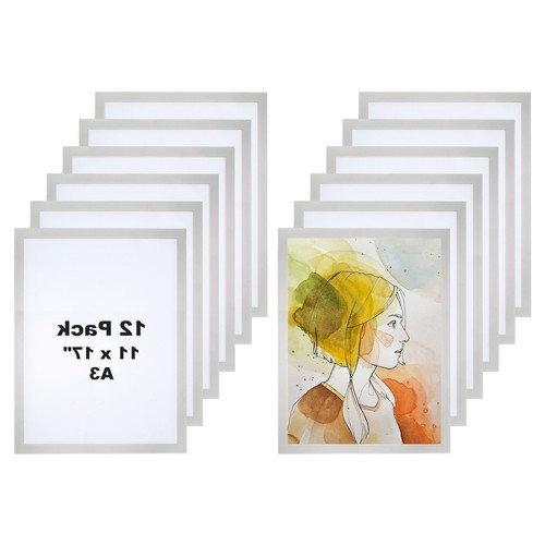 12 Pack Magnetic Sign Holder 11x17 A3 Magnetic Display Frame Self ...