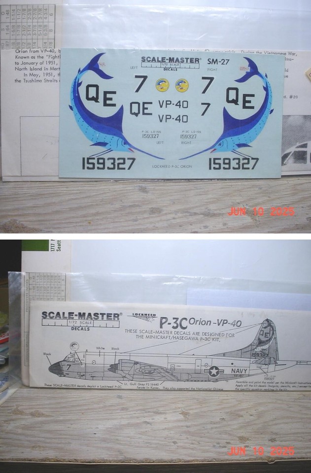 Vintage Airplane Plastic Model Decals - You Choose. fc1 | eBay