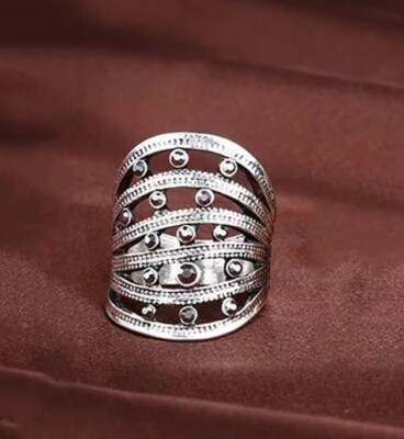 Boho 925 Sterling Silver Gypsy Ethnic Retro Vintage Tibetan Tibet Ring ...