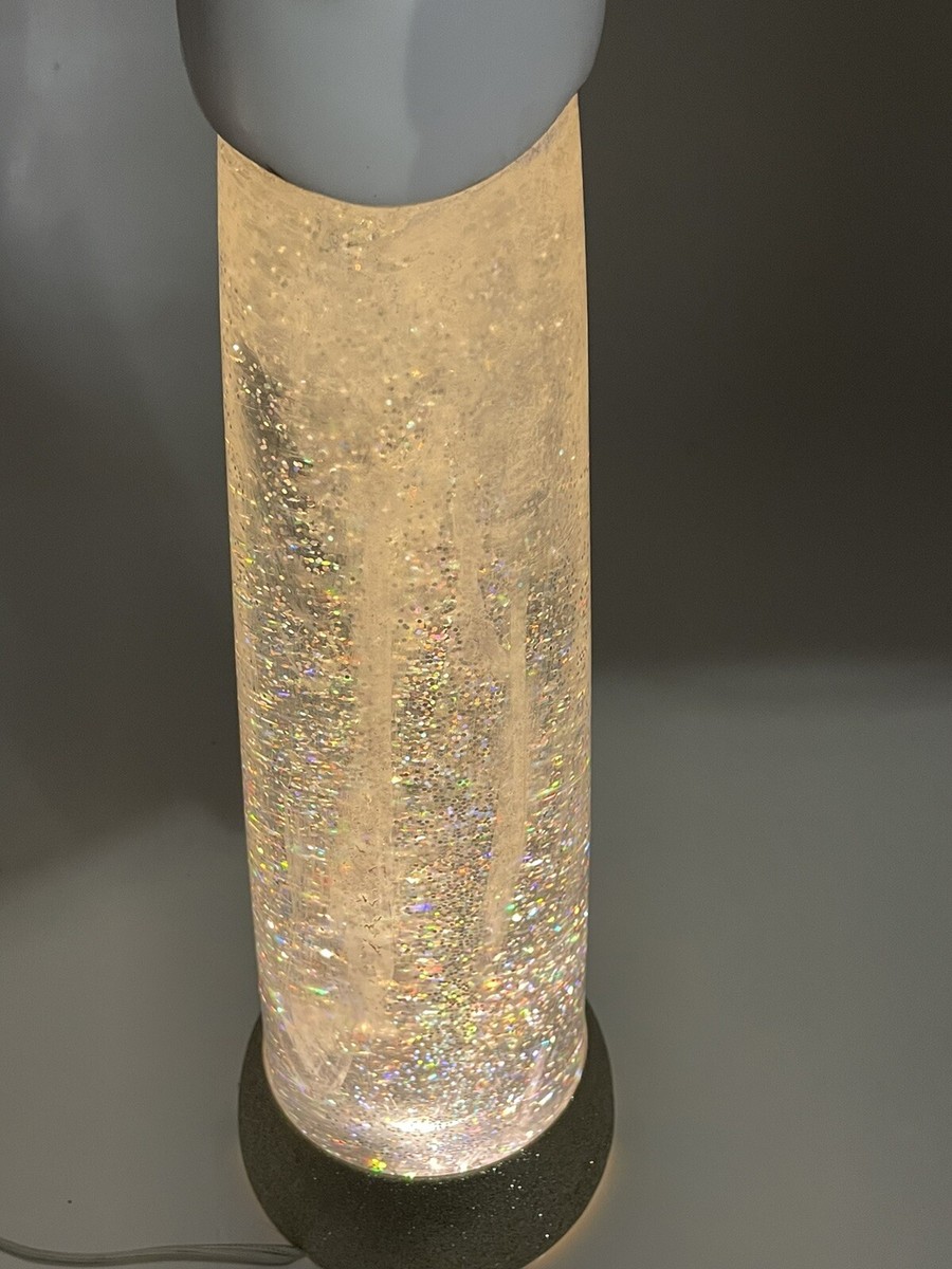 Angel With Glitter Lava Lamp Angel Lamp Tall Angel Lamp White Faceless
