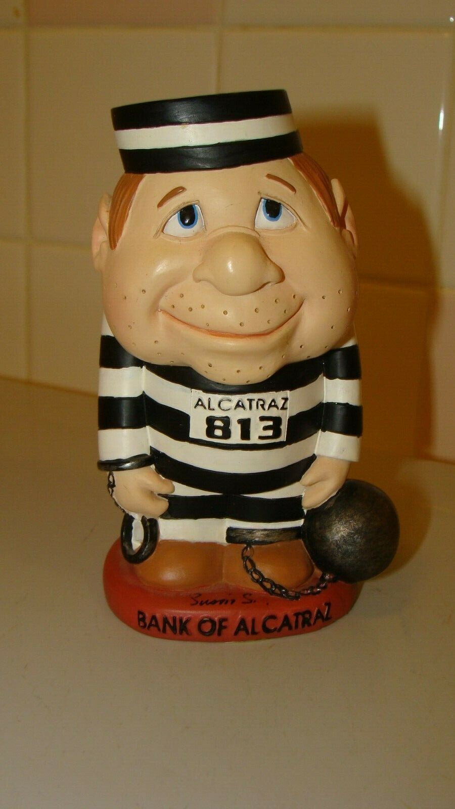 R & S Design Resin Hand Painted Bank of Alcatraz 4.7" tall x 2.8" x 2.1 ...