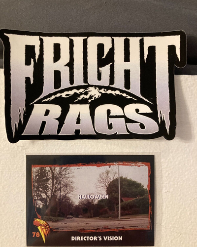 FRIGHT RAGS HALLOWEEN TRADING CARD #78 MICHAEL MYERS "A WISE INVESTMENT ...